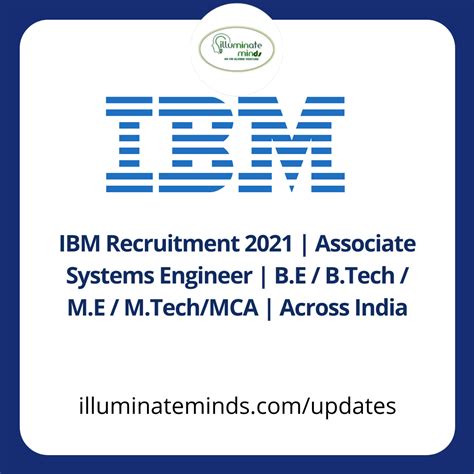 Ibm Recruitment 2021 Associate Systems Engineer B E B Tech M E