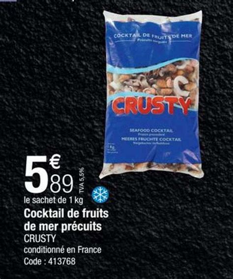 Promo Cocktail De Fruits De Mer Précuits Crusty Chez Promocash