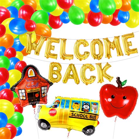 Buy Katchon Welcome Back To School Balloon Arch Big Pack Of 120 Welcome Back Balloons For