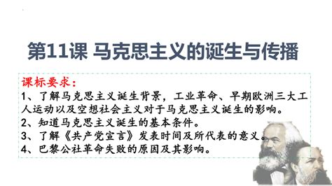 第11课 马克思主义的诞生与传播课件 共29张PPT含内嵌视频 2022 2023学年高中历史统编版2019必修中外历史纲要下册 21世纪教育网