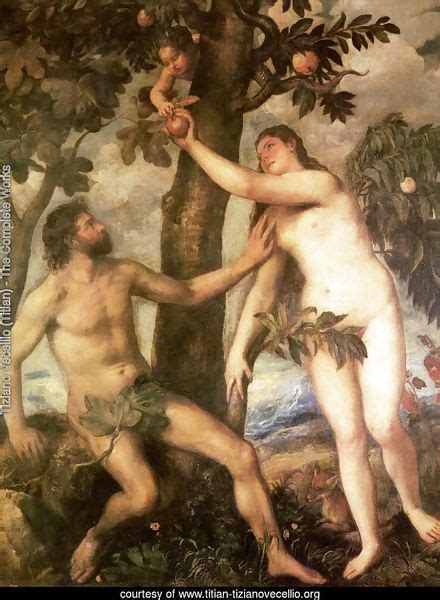 The Fall Of Man By Tiziano Vecellio Titian Oil Painting Titian