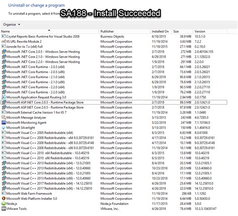 AspNetCoreModule X Install Failure InstallValidate Return Value Issue Dotnet