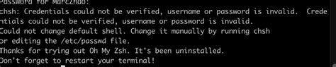 cannot uninstall successfully via uninstall sh · issue 8104 · ohmyzsh