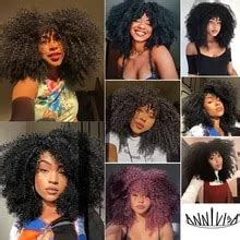 Encaracolado Perucas Afro Para As Mulheres Negras Curto Perverso