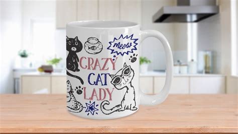 Crazy Cat Lady Coffee Mug Cat Lover Coffee Mug ~gearbubble Crazy