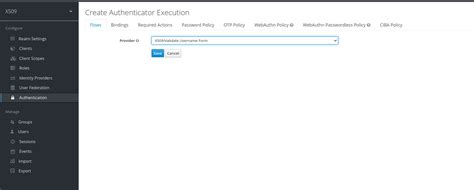 how to configure x 509 authentication with form and otp flow on rhsso 7