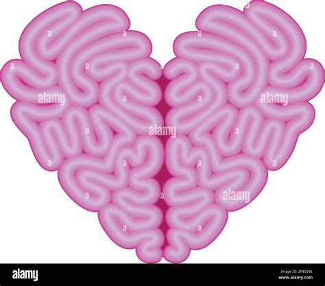 Red Heart Brain Vector Illustration Stock Vector Image And Art Alamy