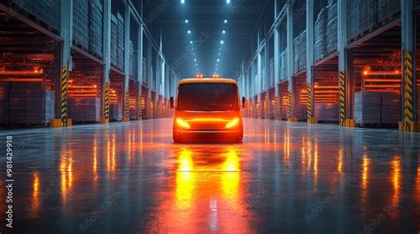 Autonomous Mobile Robots Efficiently Transporting Goods In A Modern