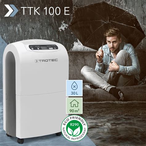 Komfort Luftentfeuchter TTK 100 E schafft mit 30 Litern täglich