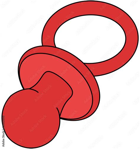 Red Pacifier Stock Vector Adobe Stock