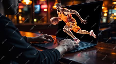 Premium Ai Image Caucassian Basketball Player In Dynamic Action With Ball In A Professional