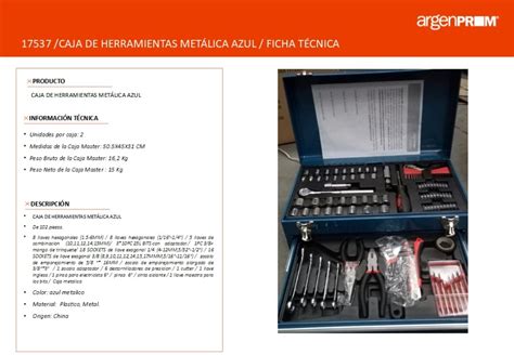 Caja De Herramientas Metalica Azul Productos De Argenprom