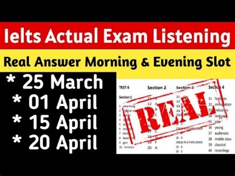 Leaked Listening Test 25 March Ielts Exam 1 April Ielts Exam 15