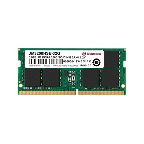 Transcend Ddr4 32gb Jetram 3200mhz Sodimm Notebook Memory Jm3200hse 32g Best Computers