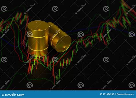 A Gold Barrel Of Oil On The Background Of A Forex Chart With Japanese