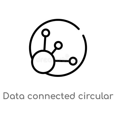 Outline Connected Users In Flow Chart Vector Icon Isolated Black Simple Line Element