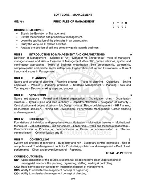 Ge3751 Pom Syllabus Pdf Customer Quality Management