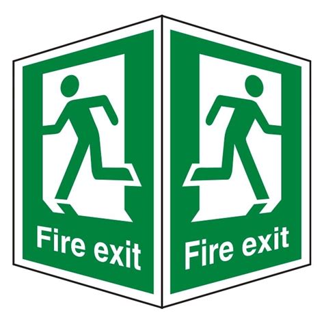 Fire Exit Double Sided Sign Fire Exit Sign