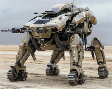 Premium Photo Advanced Combat Technology Military Robot With Tank Design For Reconnaissance