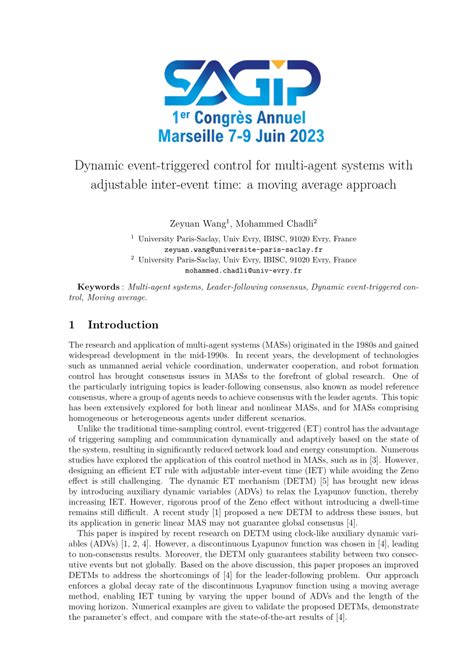 pdf dynamic event triggered control for multi agent systems with