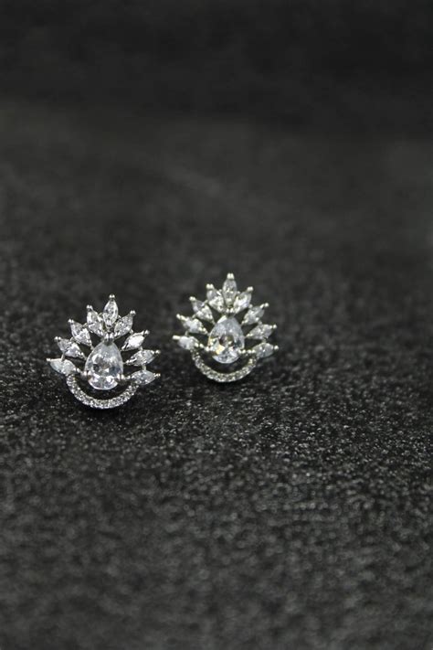 Black Rose Paan Shape With Paata Type Ad Earrings Tito S Fashion House