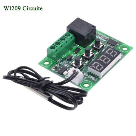 W1209 Incubator Temperature Controller Circuit Module Dc 12v 10a Relay Three Digit Red Led