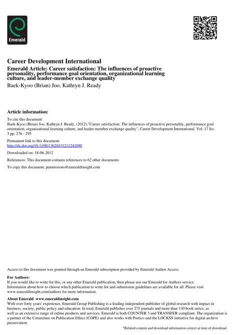 Pdf Investigating The Influences Of Core Self Evaluations Job Autonomy And Intrinsic