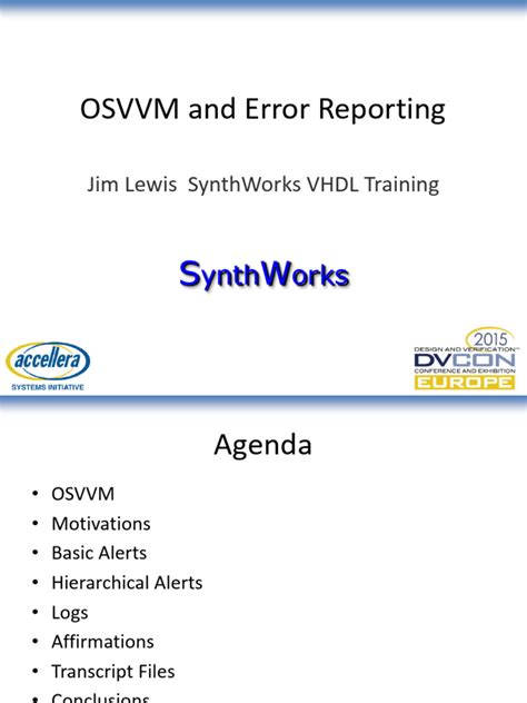 Dvcon Europe 2015 Ta1 7 Presentation Pdf Vhdl Software Development