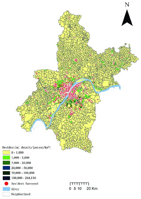 Spatial Distribution Of The Residents Surveyed Download Scientific