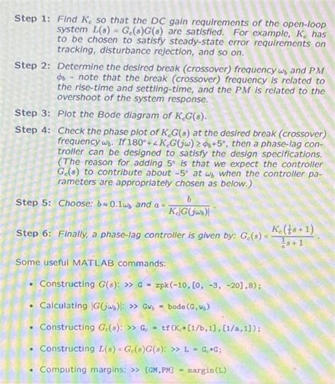 Solved 2 Phase Lag Controller Design Consider The Unity