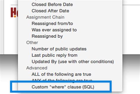 Custom Where Sql Conditions