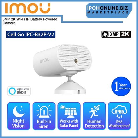 Imou Cell Go Ipc B32p V2 3mp 2k Wi Fi Ip Battery Powered Camera Ipohonline