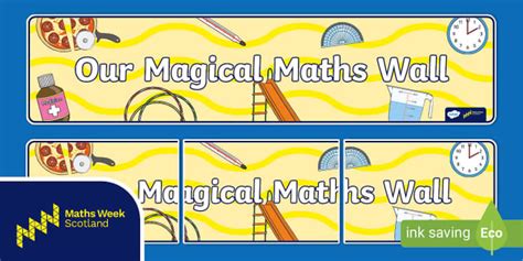 Free Maths Week Scotland Banner Displays Twinkl