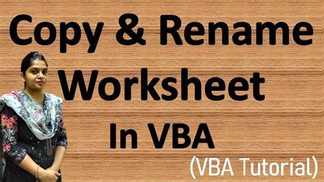 Excel Vba Copy Worksheet And Rename