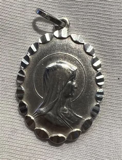 MEDAILLE RELIGIEUSE ANCIENNE Sainte Vierge Argent Massif EUR PicClick FR