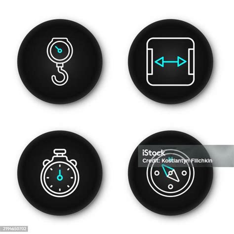 라인 나침반 스톱워치 면적 측정 및 손 눈금 스프링 기계 아이콘을 설정합니다 벡터 0명에 대한 스톡 벡터 아트 및 기타 이미지 0명 개념 계시기 Istock