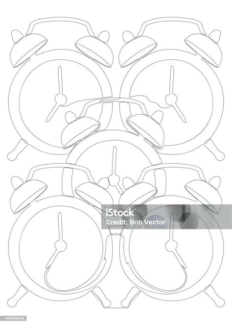 알람 시계의 연속 라인 가는 선 그림 벡터 시계 개념입니다 등고선 그리기 창의적인 아이디어 0명에 대한 스톡 벡터 아트 및 기타 이미지 Istock
