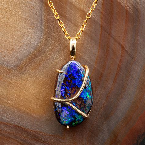 Enki Australian Yowah Boulder Opal Necklace World Treasure Designs