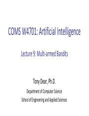 Exploring Multi Armed Bandit Problems Maximizing Rewards And Course Hero