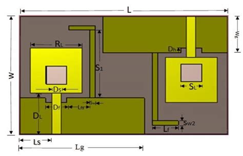 Schematic Diagram Of Proposed Mimo Antenna Front And Back Download