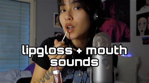 ASMR Wet Dry Mouth Sounds With Lipgloss YouTube