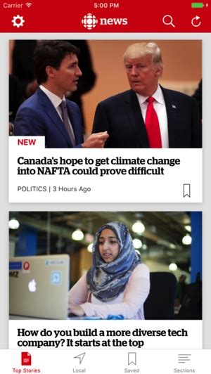 CBC News For IOS Gets Redesign Gains New Compact Layout And More IPhone In Canada Blog