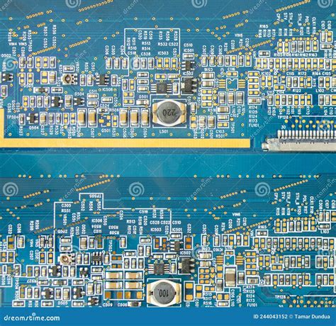 Microprocessor And Microchips Background Of Electrical Parts Stock