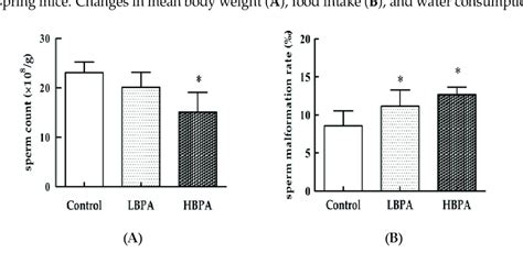 Effects Of Perinatal BPA Exposure On Sperm Count A And Sperm Download Scientific Diagram
