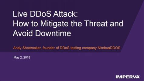 Igal Zeifman On Linkedin Live Ddos Attack How To Mitigate The Threat