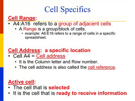 Spreadsheet Basics Ppt Ppt
