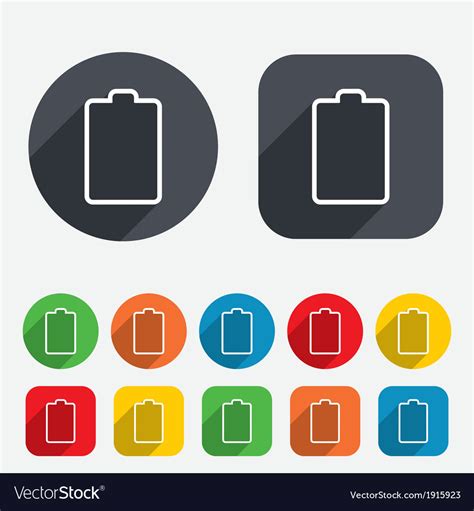 Battery Empty Sign Icon Low Electricity Symbol Vector Image