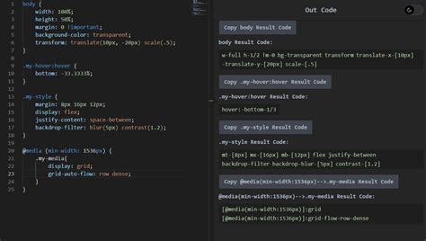 Github Hymhubcss To Tailwind Convert Css Code To Tailwindcss Syntax In Real Time Rjavascript