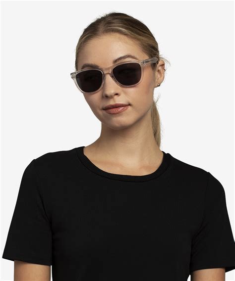 Malibu Rectangle Clear Frame Prescription Sunglasses Eyebuydirect