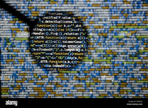 Real Java Script Code Developing Screen Programing Workflow Abstract Algorithm Concept Closeup